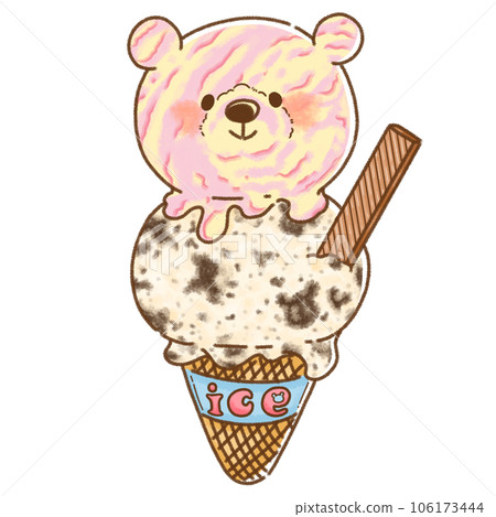 Bear ice cream - Stock Illustration [106173444] - PIXTA