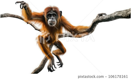 Spider monkey photo realistic illustration -... - Stock Illustration ...