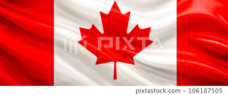 national Canadian flag in white and red colors,... - Stock Illustration ...
