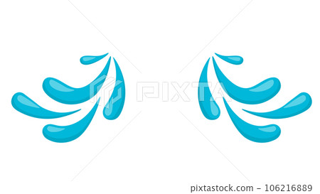 Tears or drops in cartoon flat style. Water... - Stock Illustration ...