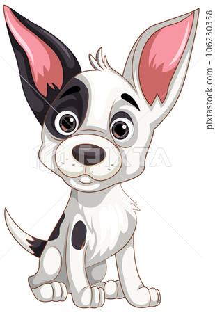 Cute dog cartoon character standing - Stock Illustration [106230358 ...