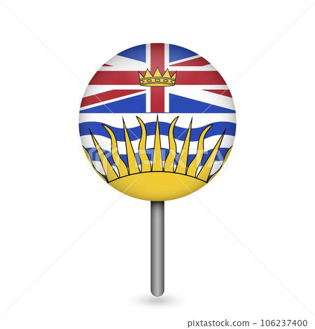 Map pointer with province British Columbia.... - Stock Illustration ...