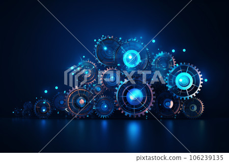 Gears background. Created with generative Ai... - Stock Illustration ...