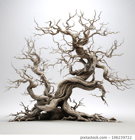Dead big tree on white background.... - Stock Illustration [106239722 ...