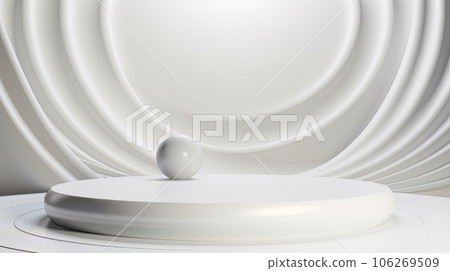 Abstract minimalistic white scene with... - Stock Illustration ...
