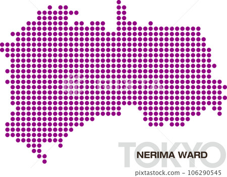 Dot map of Nerima Ward, Tokyo - Stock Illustration [106290545] - PIXTA