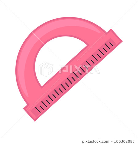 Ruler protractor for school, - Stock Illustration [106302095] - PIXTA