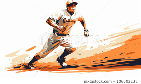 baseball player base - Stock Illustration [106302133] - PIXTA
