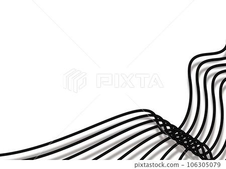 Wave-like line art abstract background - Stock Illustration [106305079 ...