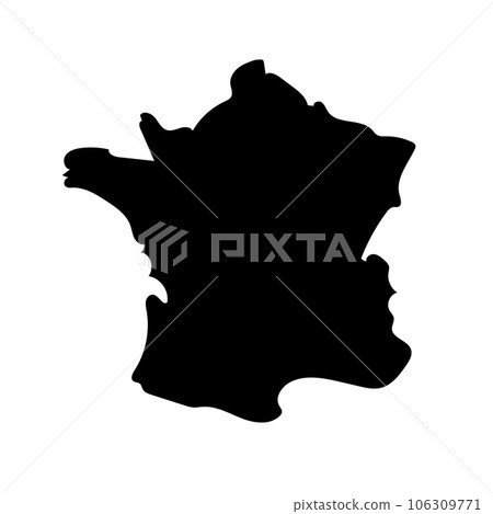 France map silhouette icon. vector. - Stock Illustration [106309771 ...