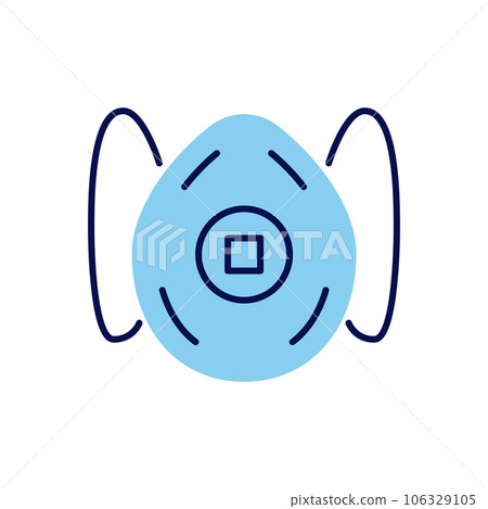 FFP2 medical mask related vector icon. - Stock Illustration [106329105 ...