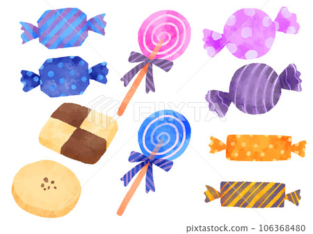 Illustration of sweets, hand-drawn, watercolor... - Stock Illustration ...