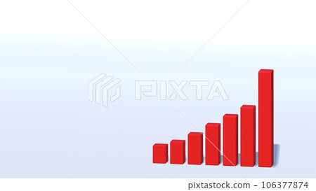 Three-dimensional bar graph rising - Stock Illustration [106377874] - PIXTA
