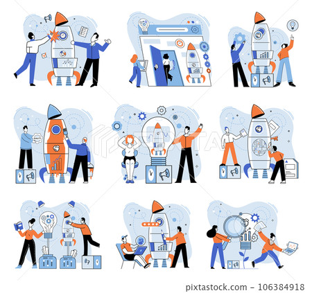 Team solving problems Team work and team... - Stock Illustration ...
