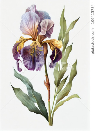 Blue Flower Botanical Drawings