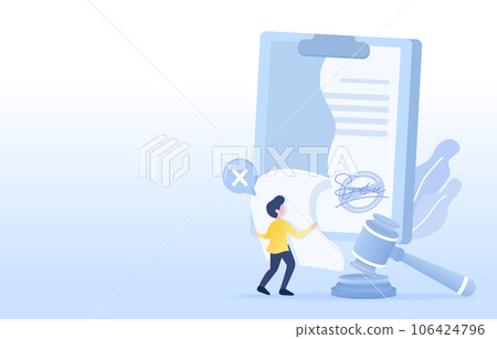 Contract cancellation concept. Problems,... - Stock Illustration ...
