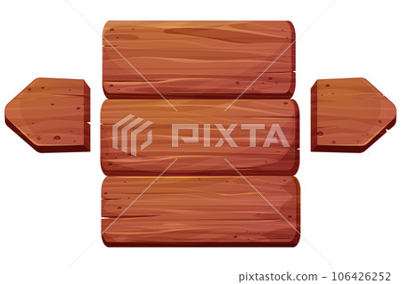 Wooden plank, frame game ui asset textured... - Stock Illustration ...