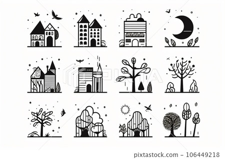 housing pictogram - Stock Illustration [106449218] - PIXTA