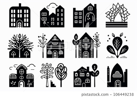 housing pictogram - Stock Illustration [106449238] - PIXTA