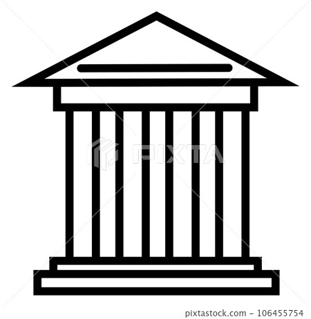 Court building icon. Federal public justice... - Stock Illustration ...