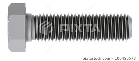 Bolt, side view. 3D rendering - Stock Illustration [106456578] - PIXTA