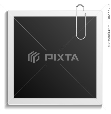 Attached photo card mockup. Empty album frame - Stock Illustration ...