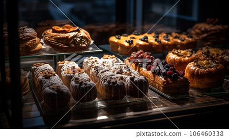 Bakery, Bakery, Bread Showcase - Stock Illustration [106460338] - PIXTA