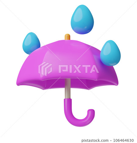 Umbrella Raindrops Clipart Rainy Day Clipart, Spring Rain Clip Art,