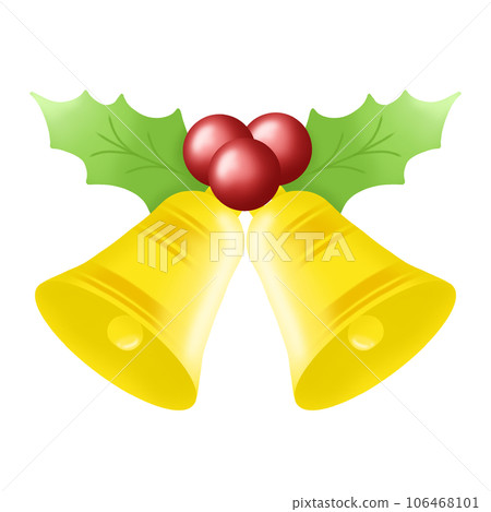 christmas bells with holly - Stock Illustration [106468101] - PIXTA