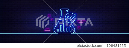 Neon light glow effect. Chemistry lab line... - Stock Illustration ...