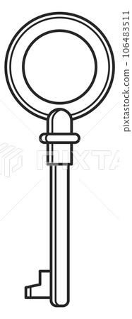 Old Key Line Drawing