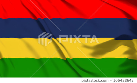 The flag of Mauritius is flying. - Stock Illustration [106488642] - PIXTA