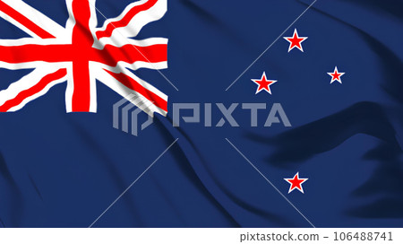 The New Zealand flag is flying. - Stock Illustration [106488741] - PIXTA