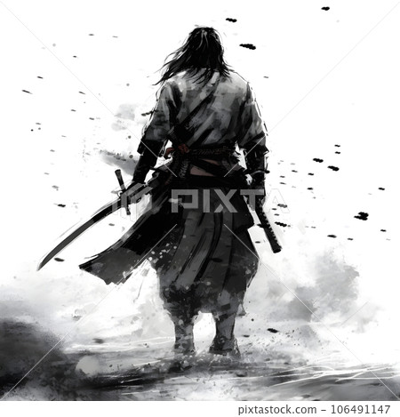 Samurai Battlefield Wallpaper Back View Of A Samurai On The