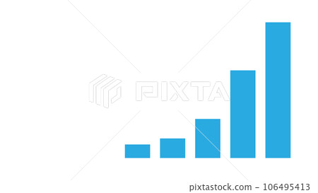 Rising blue bar graph background material - Stock Illustration ...