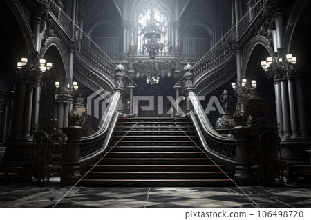 Empty Castle Hall Background with copy space.... - Stock Illustration ...