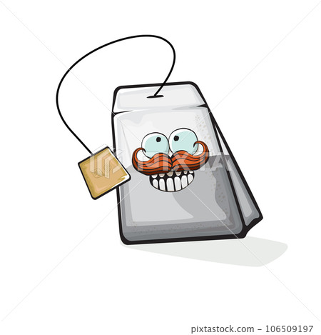 Tea bag character. Cartoon tea bag isolated on... - Stock Illustration ...