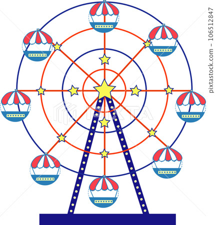 Cute Ferris wheel-插圖素材 [106512847] - PIXTA圖庫