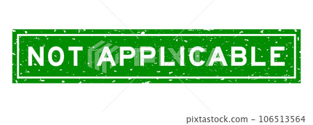 Grunge green not applicable word square rubber... - Stock Illustration ...