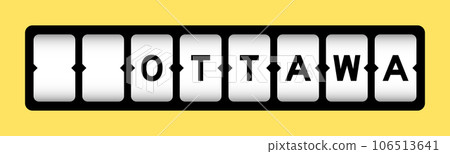 Black color in word ottawa on slot banner with... - Stock Illustration ...