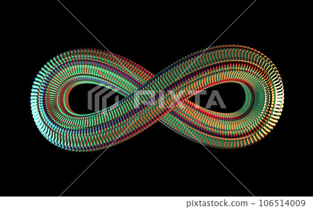 Detailed and colorful infinite or endless loop...-插圖素材 [106514009 ...