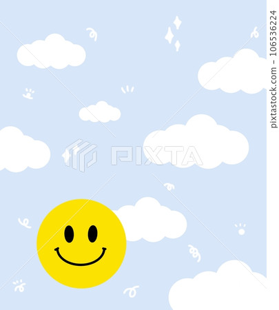 wallpaper sky with smile - Stock Illustration [106536224] - PIXTA