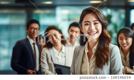 Smile business team - Stock Illustration [106546034] - PIXTA