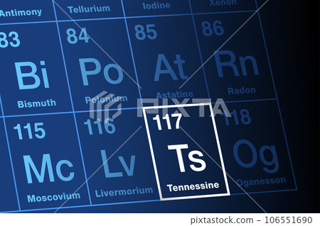 Tennessine on periodic table of elements....-插圖素材 [106551690] - PIXTA圖庫