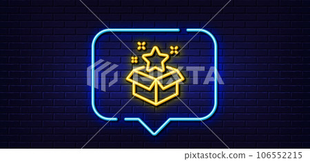 Neon light speech bubble. Loyalty program line... - Stock Illustration ...