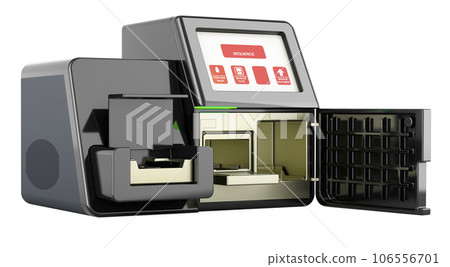 DNA sequencer. Personal DNA Sequencing System,... - Stock Illustration ...