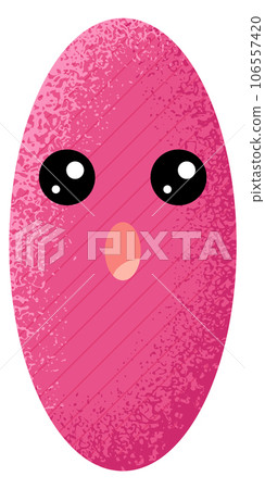 Oval shape with funny face expression. Textured... - Stock Illustration ...