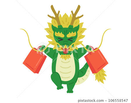 Illustration of a dragon character holding a... - Stock Illustration ...