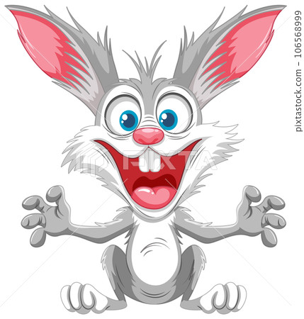 Crazy Rabbit Cartoon Freaks Out - Stock Illustration [106568999] - PIXTA