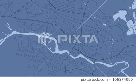 Blue Bila Tserkva map, Ukraine, detailed... - Stock Illustration ...